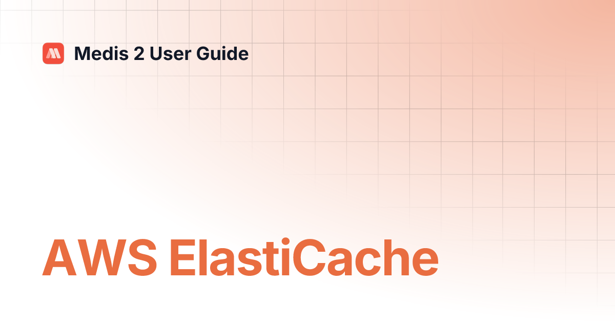 AWS ElastiCache | Medis 2 User Guide